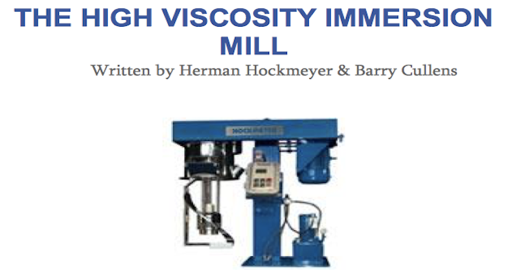 THE HIGH VISCOSITY IMMERSION MILL | Happi